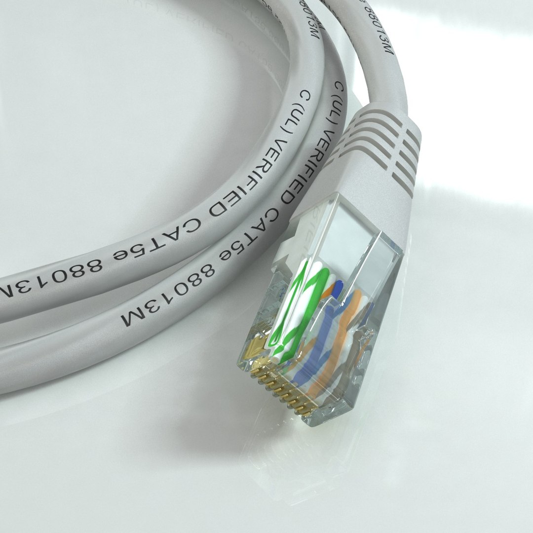3d Model Rj45 Cable