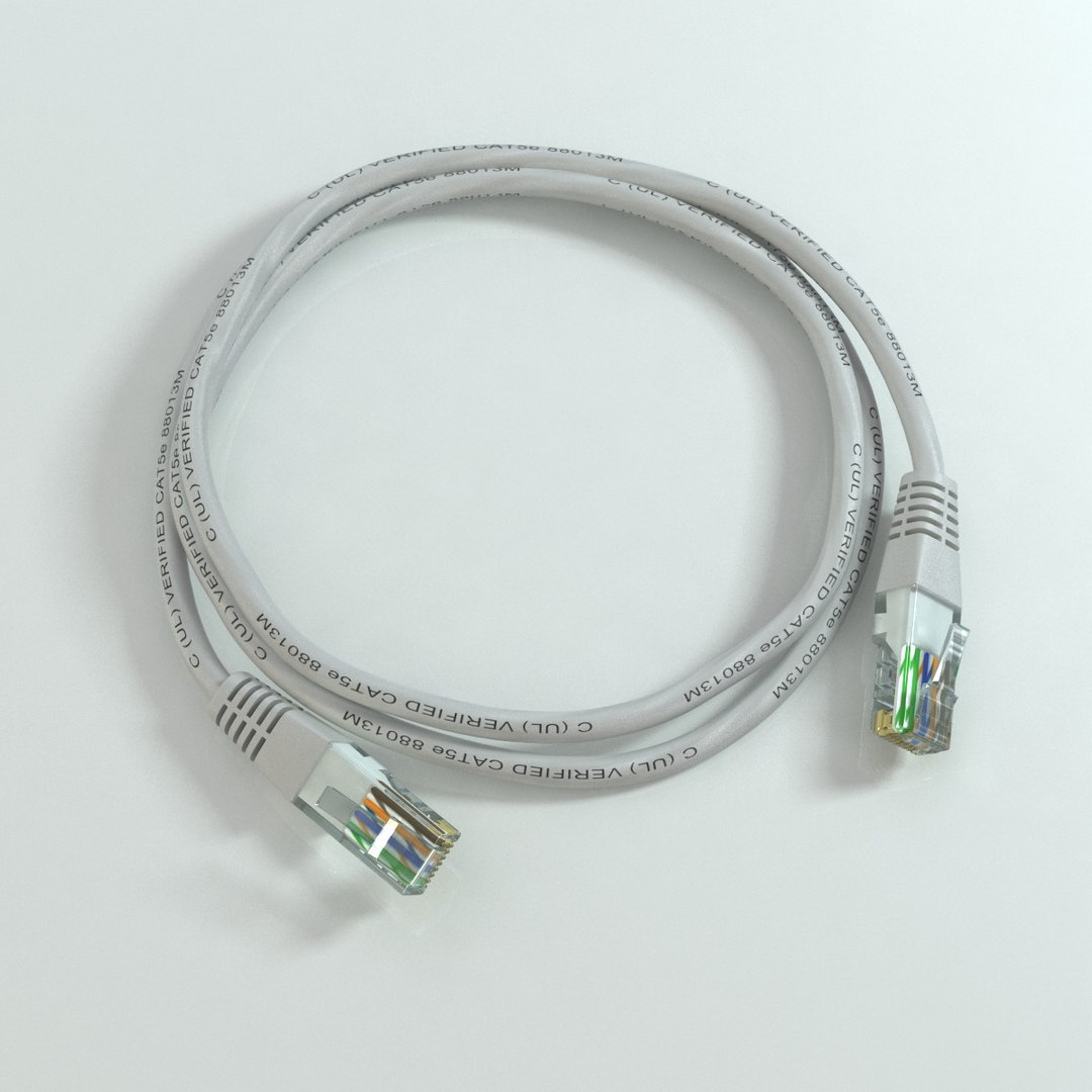 3d Model Rj45 Cable