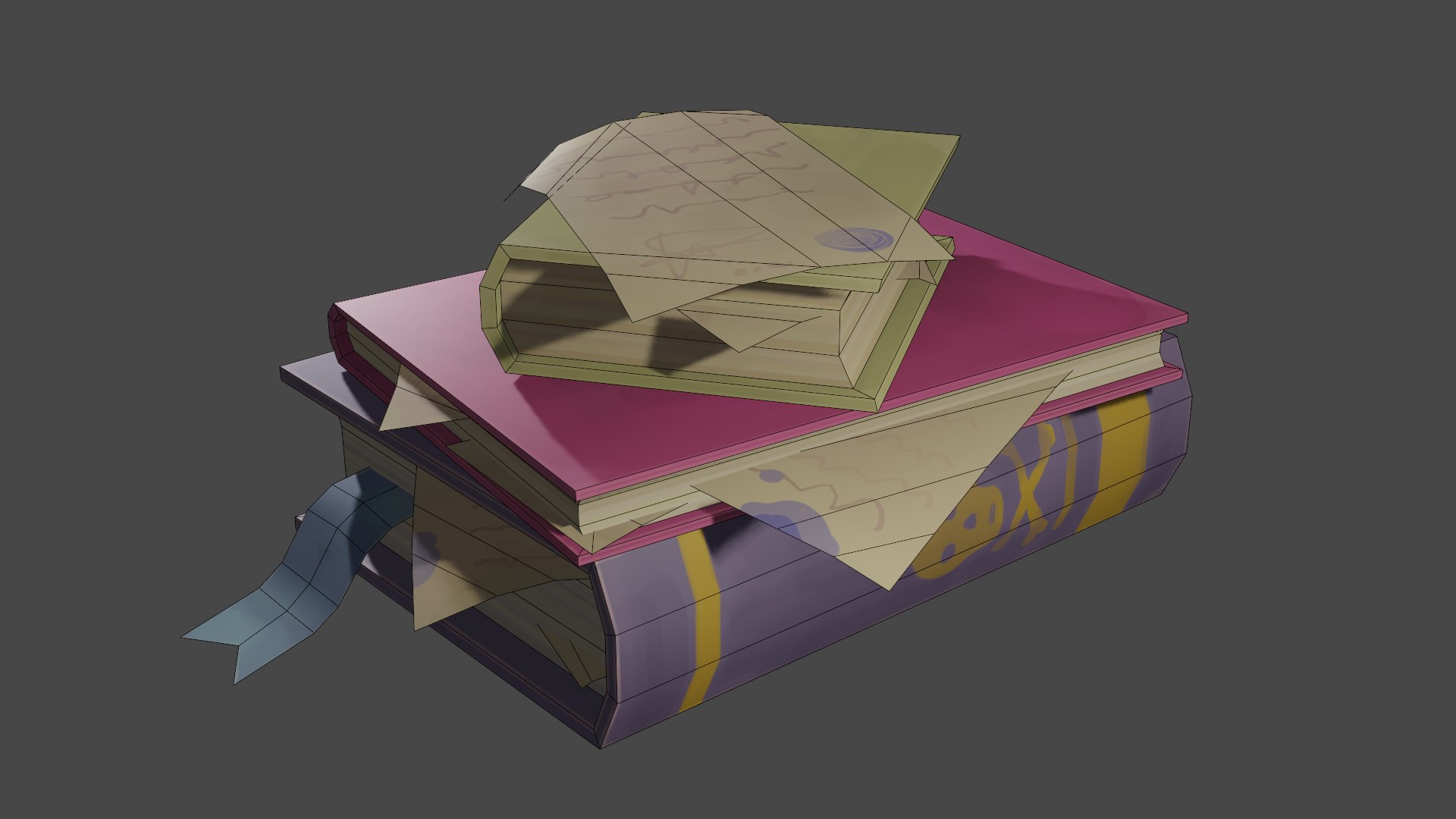 3D Stylized Cartoon Books With Hand Paint Texture - TurboSquid 1758394