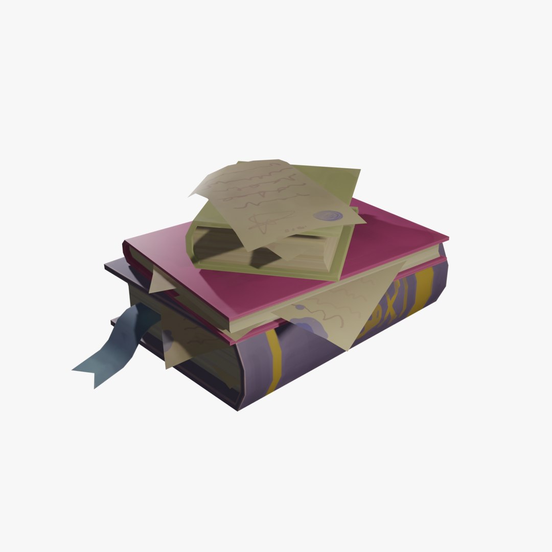 3D Stylized Cartoon Books With Hand Paint Texture - TurboSquid 1758394