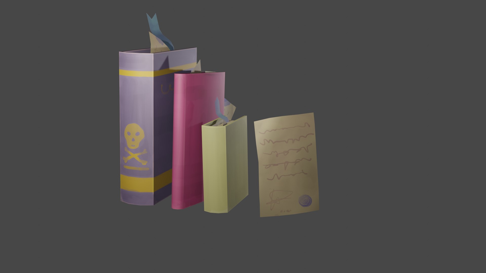 3D Stylized Cartoon Books With Hand Paint Texture - TurboSquid 1758394