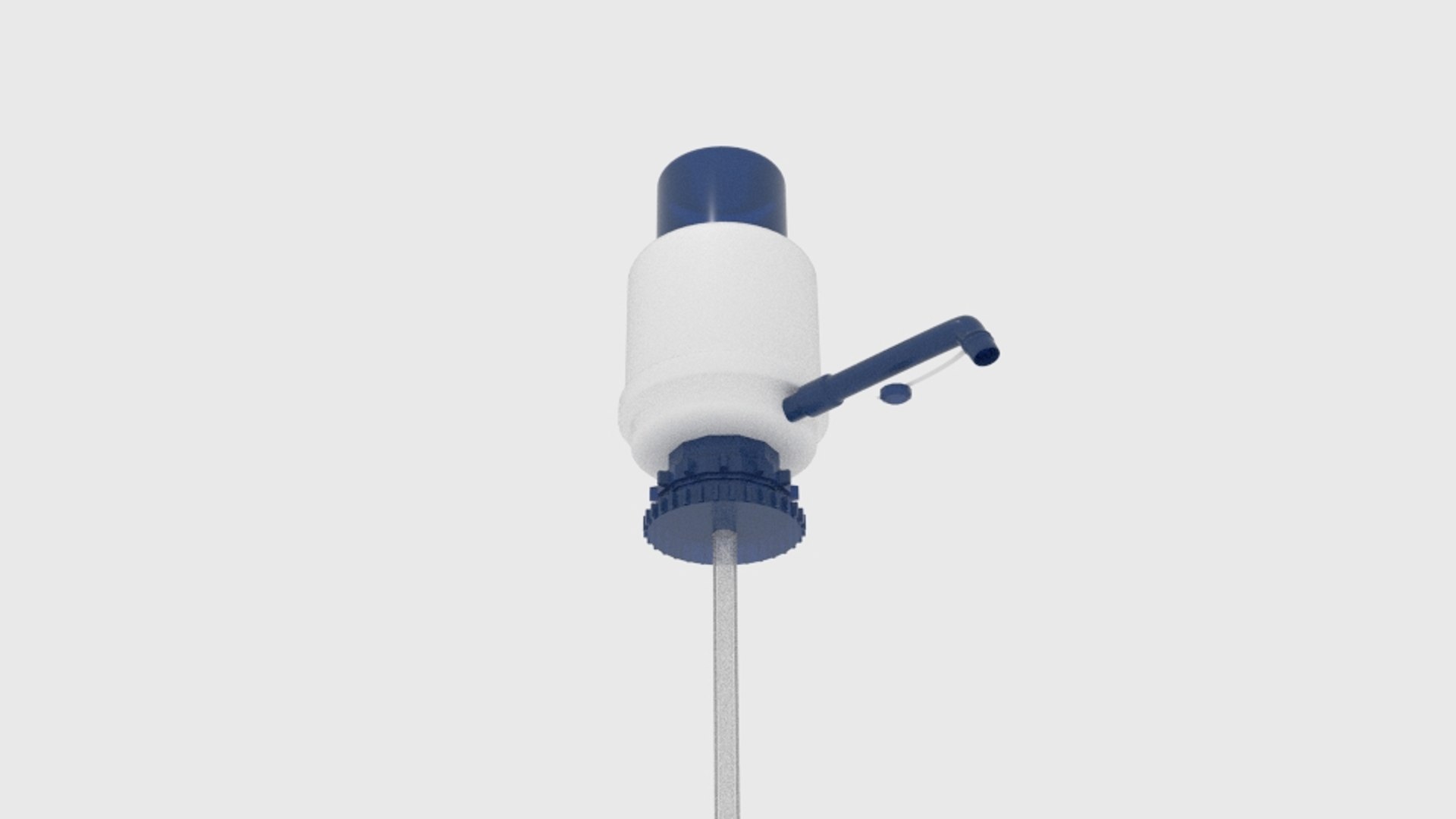 bottle hand push dispenser 3d model