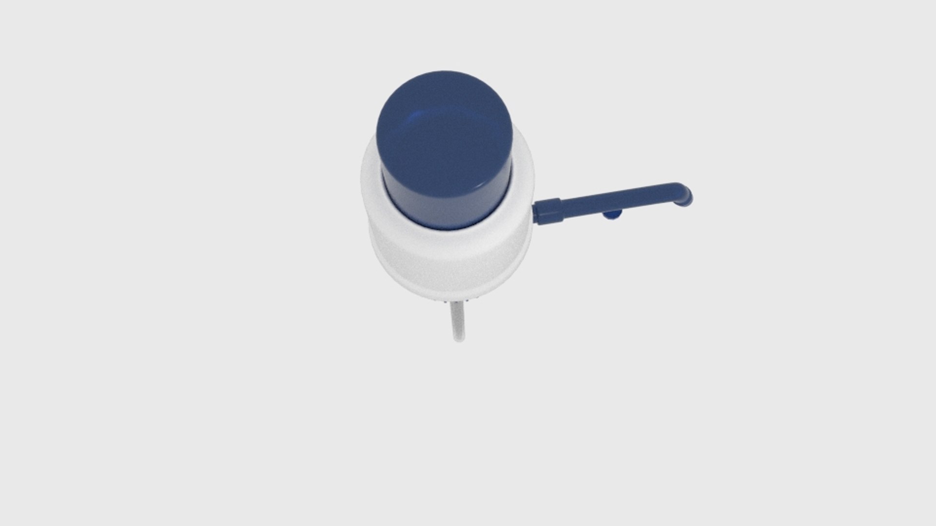 bottle hand push dispenser 3d model