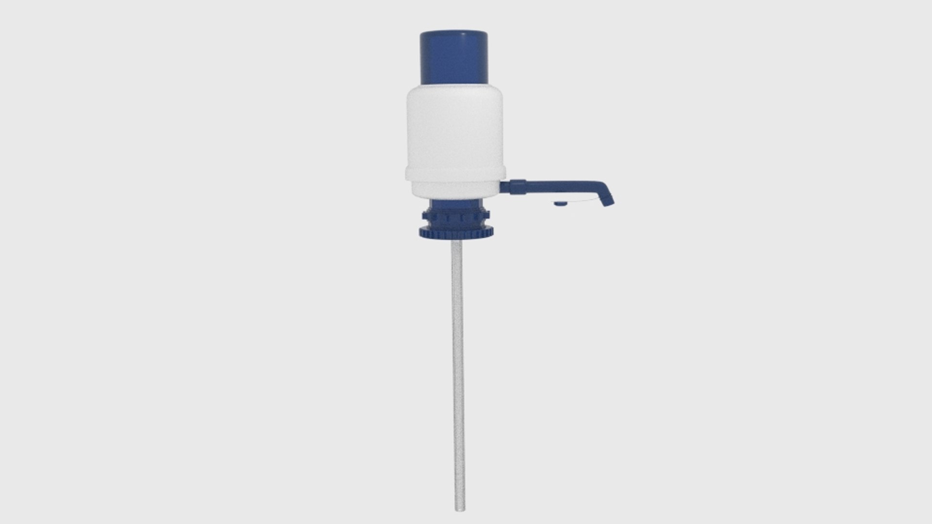bottle hand push dispenser 3d model
