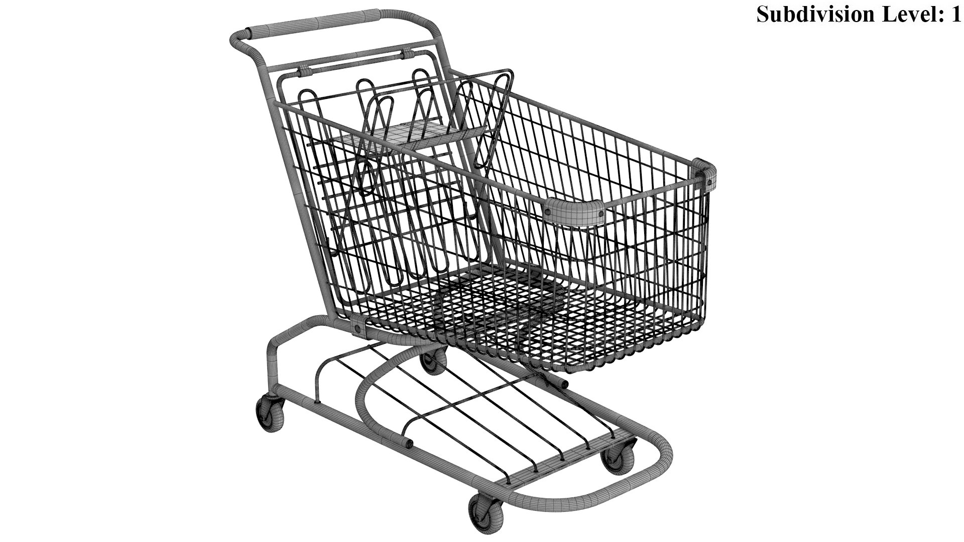 Detailed Shopping Cart Linear Array 3D Model - TurboSquid 1999912