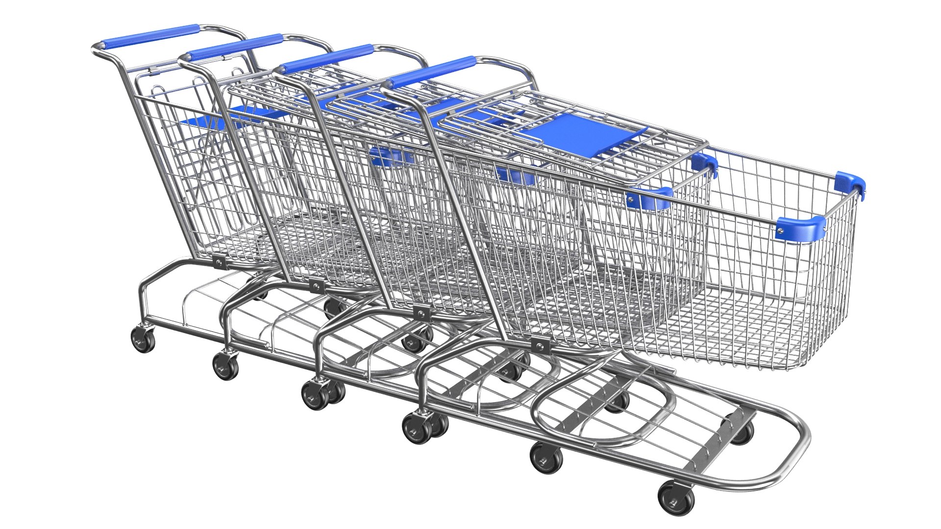 Detailed Shopping Cart Linear Array 3D Model - TurboSquid 1999912
