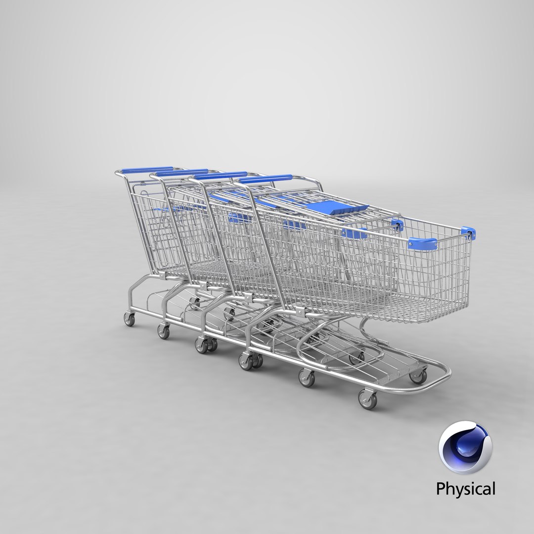 Detailed Shopping Cart Linear Array 3D Model - TurboSquid 1999912