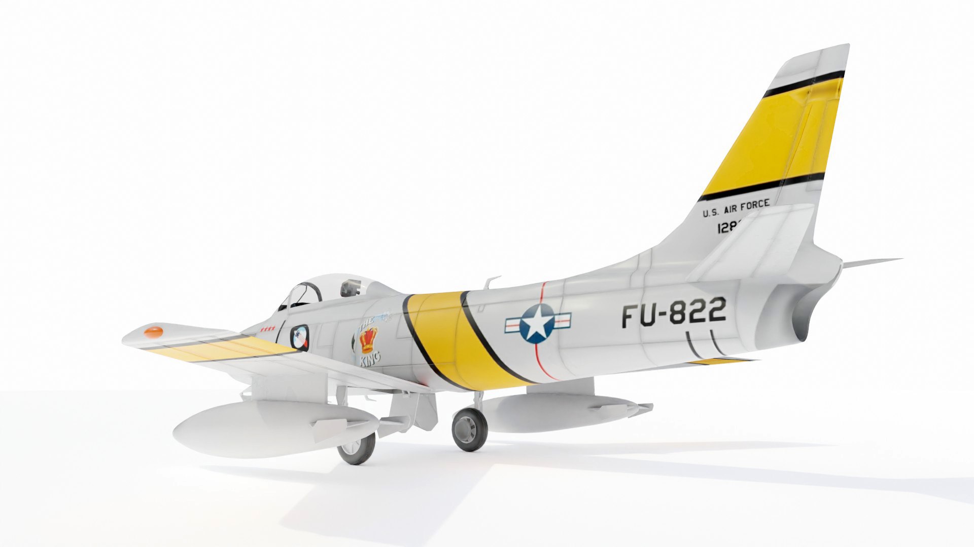 F 86 Sabre Jet 3d Model