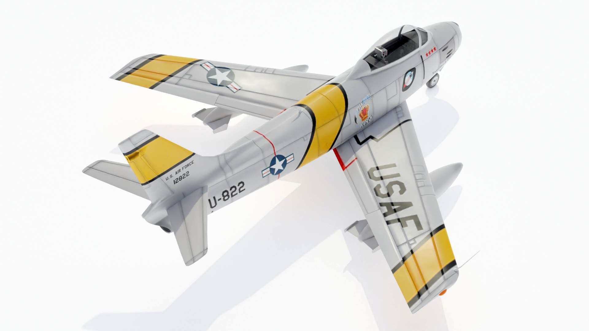 F 86 Sabre Jet 3d Model