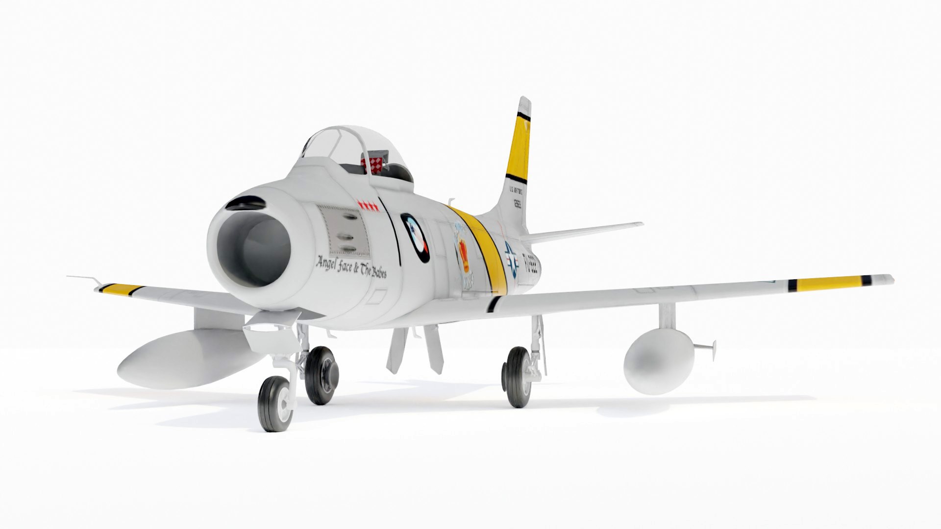 F 86 Sabre Jet 3d Model