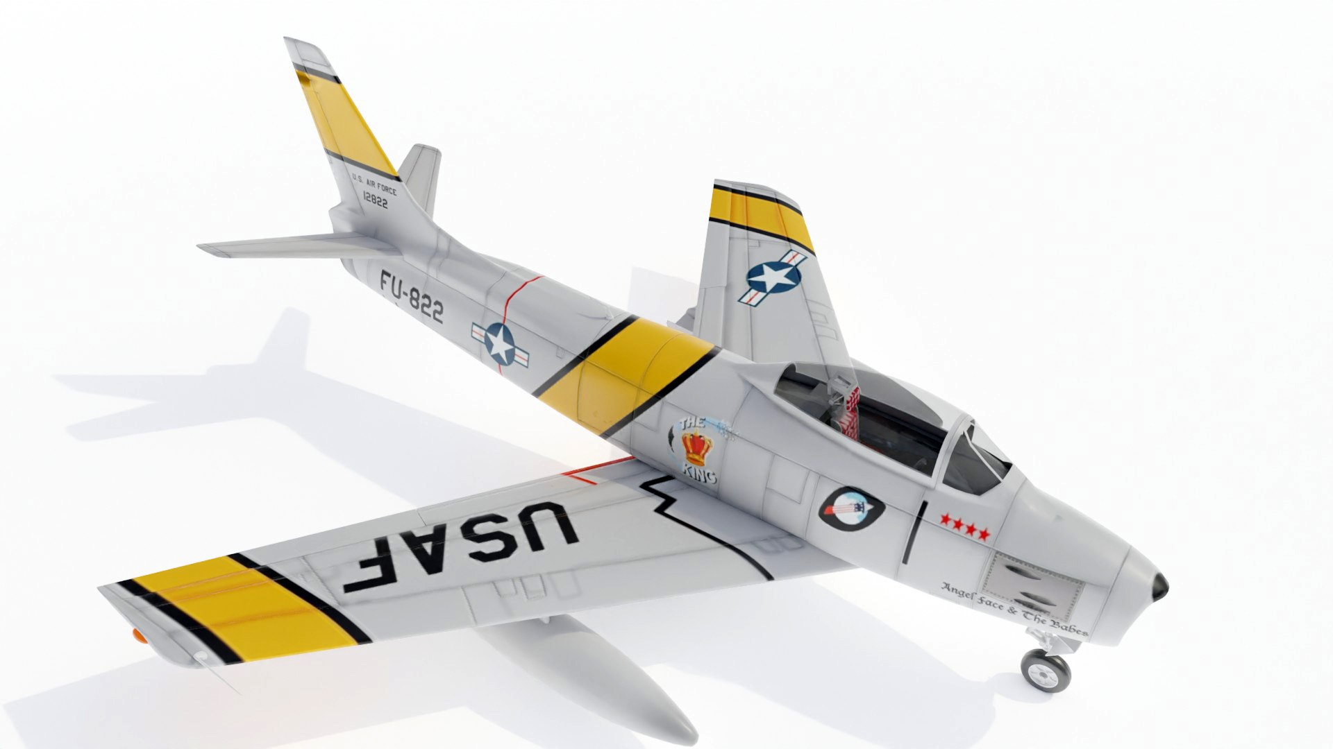 F 86 Sabre Jet 3d Model