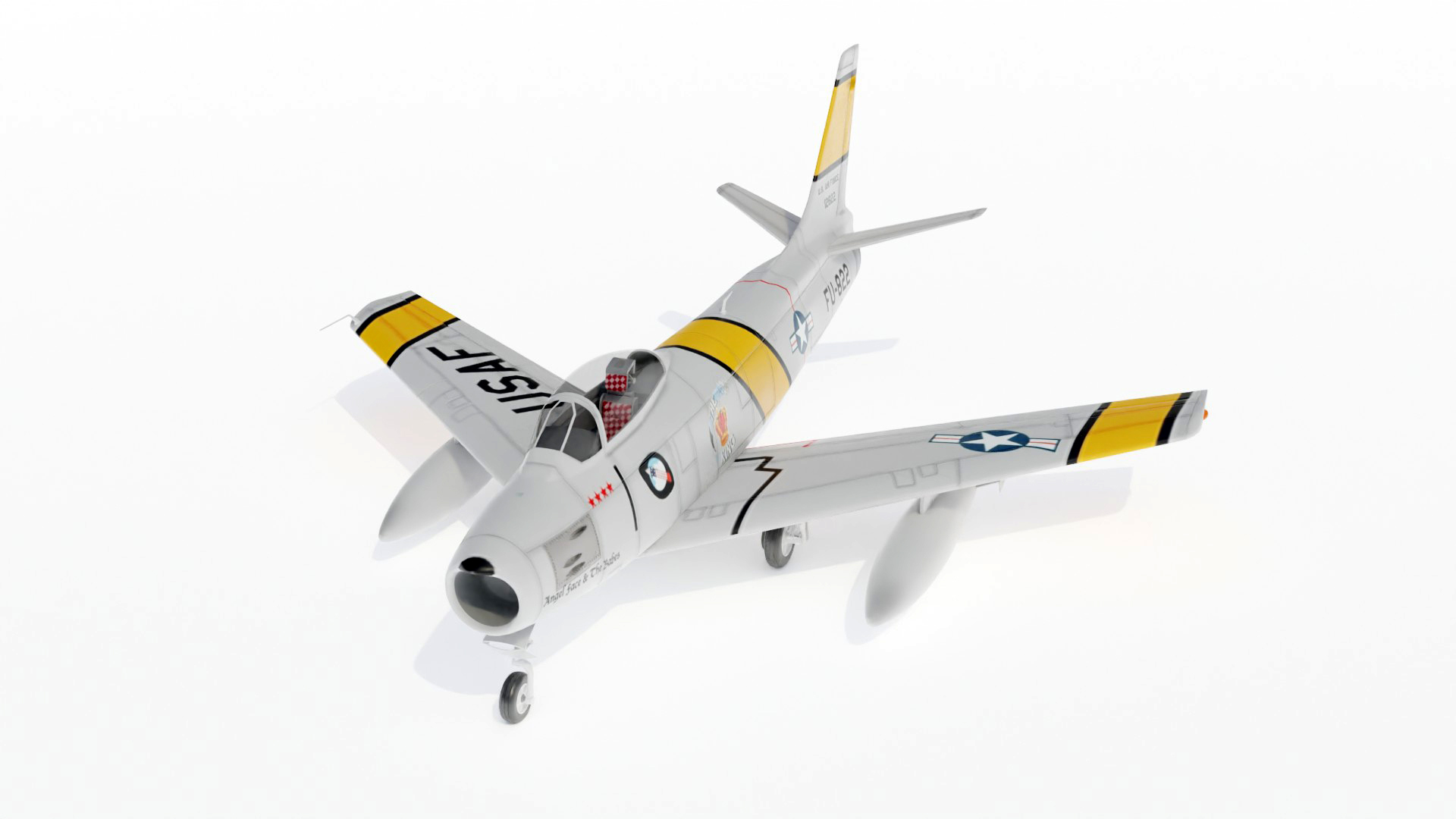 F 86 Sabre Jet 3d Model