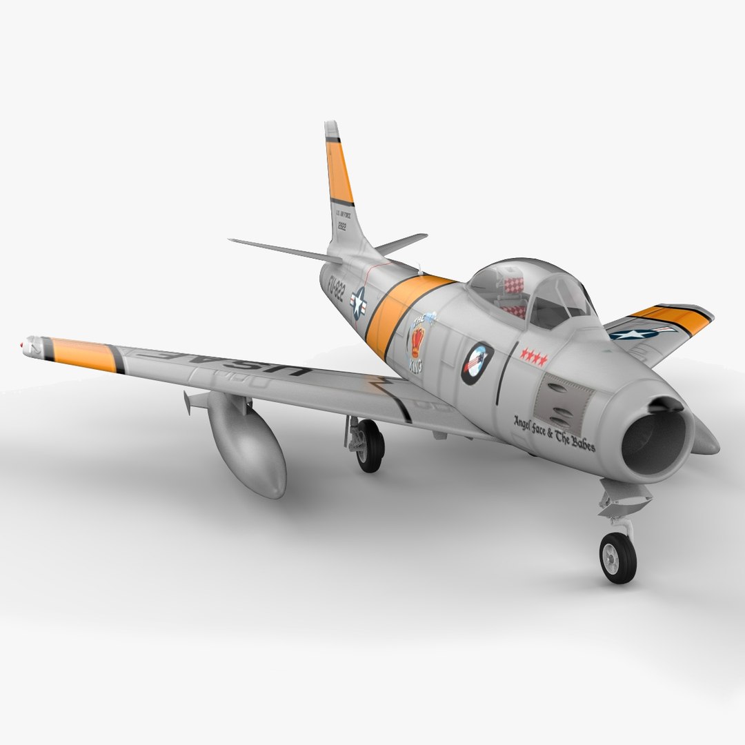 F 86 Sabre Jet 3d Model