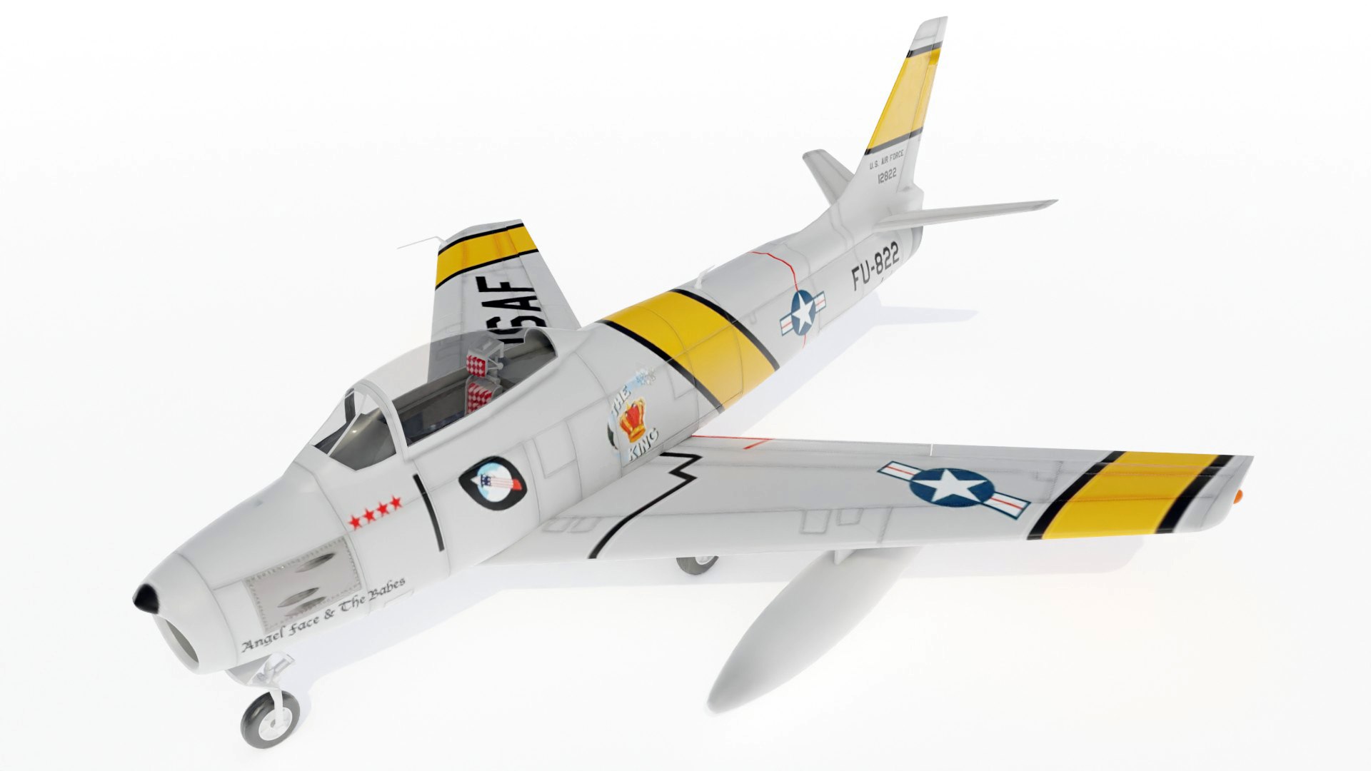 F 86 Sabre Jet 3d Model