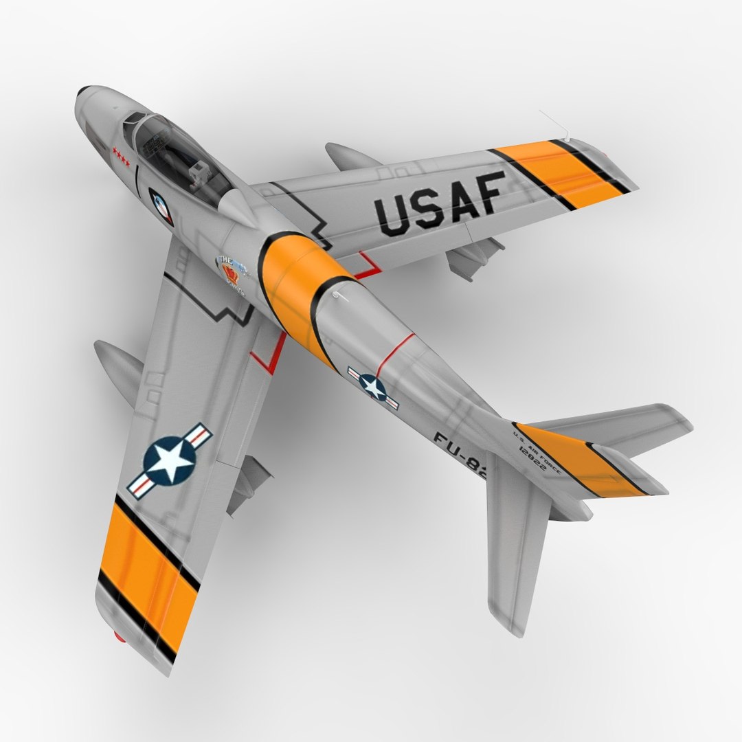 F 86 Sabre Jet 3d Model