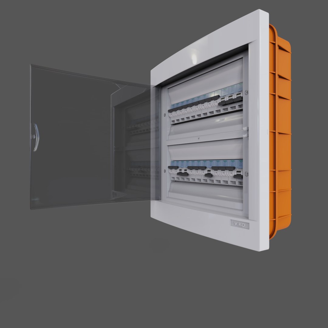 3D Electrical Distribution Panel Viko Lotus 24 Internal 90912024 Model ...
