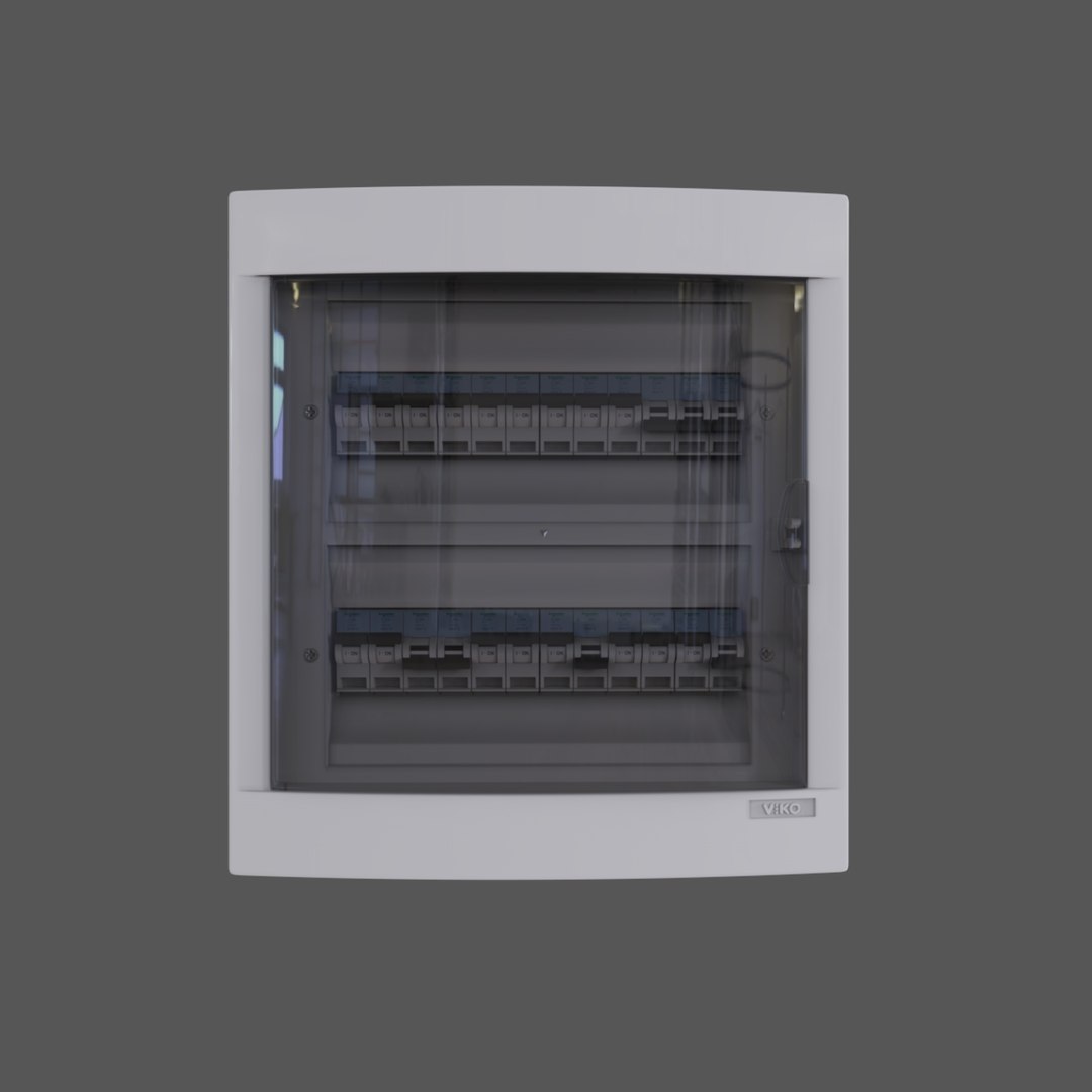 3D Electrical Distribution Panel Viko Lotus 24 Internal 90912024 Model ...