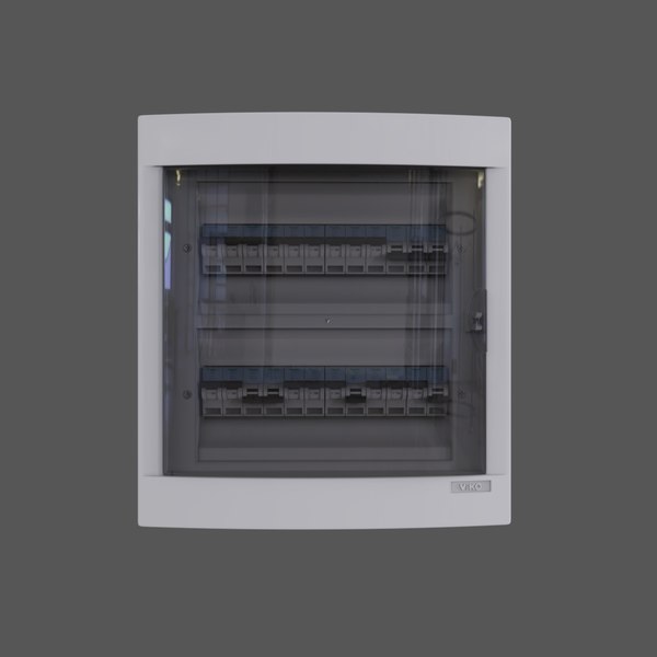 3D electrical distribution panel Viko Lotus 24 Internal 90912024 model ...