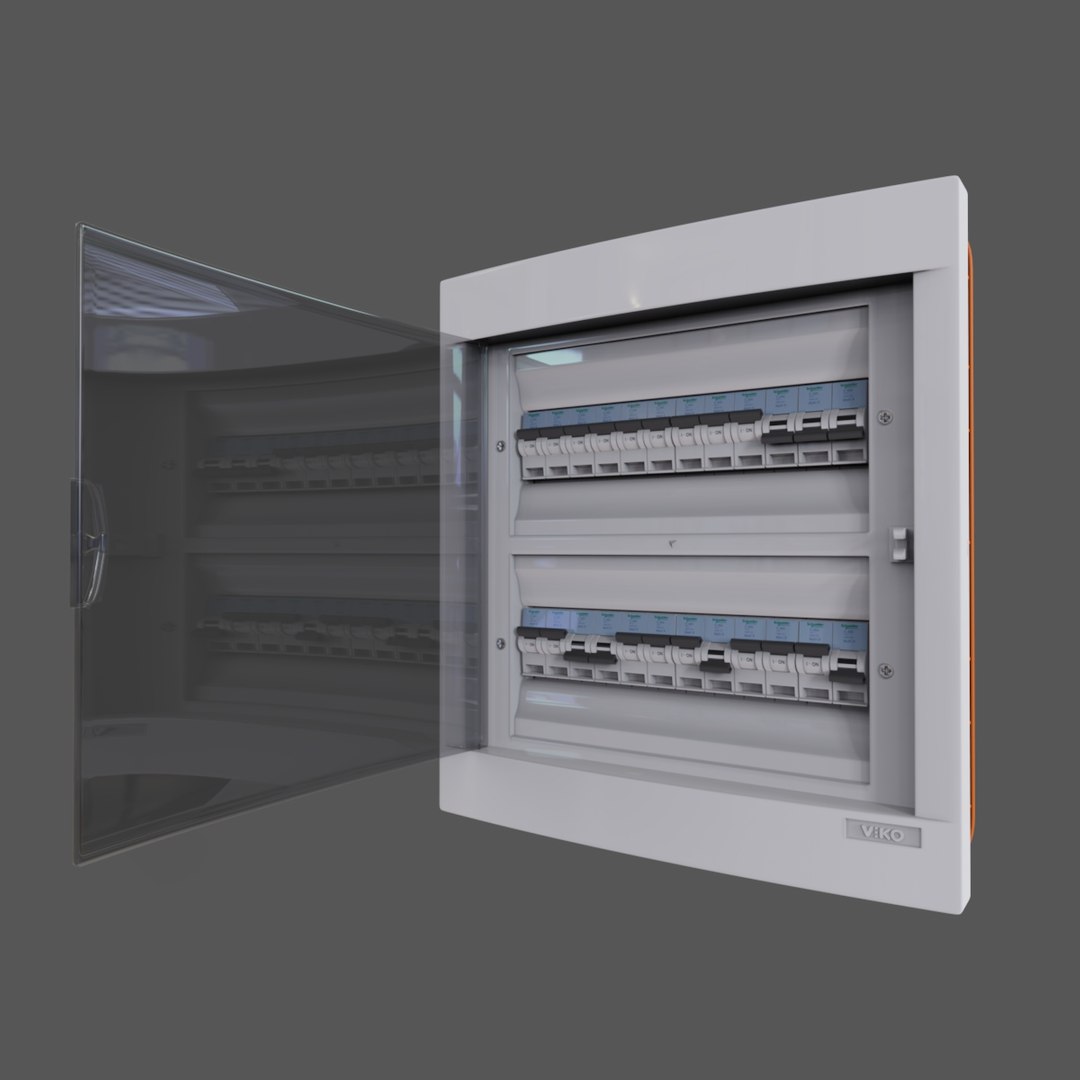 3D Electrical Distribution Panel Viko Lotus 24 Internal 90912024 Model ...