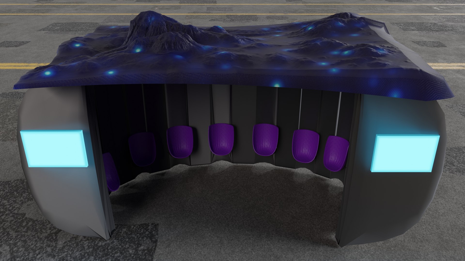 Space bus stop 3D - TurboSquid 1963855