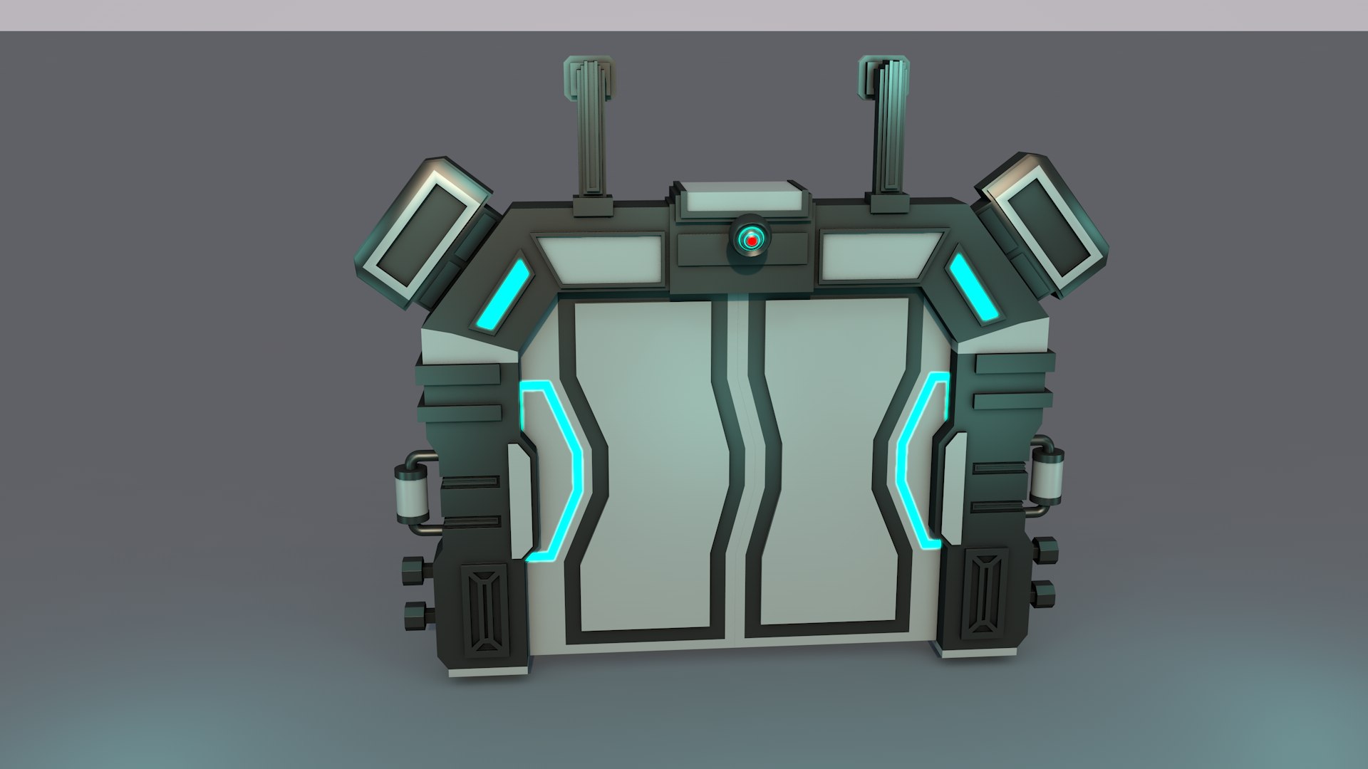 3D Sci Fi Door Model - TurboSquid 2379160