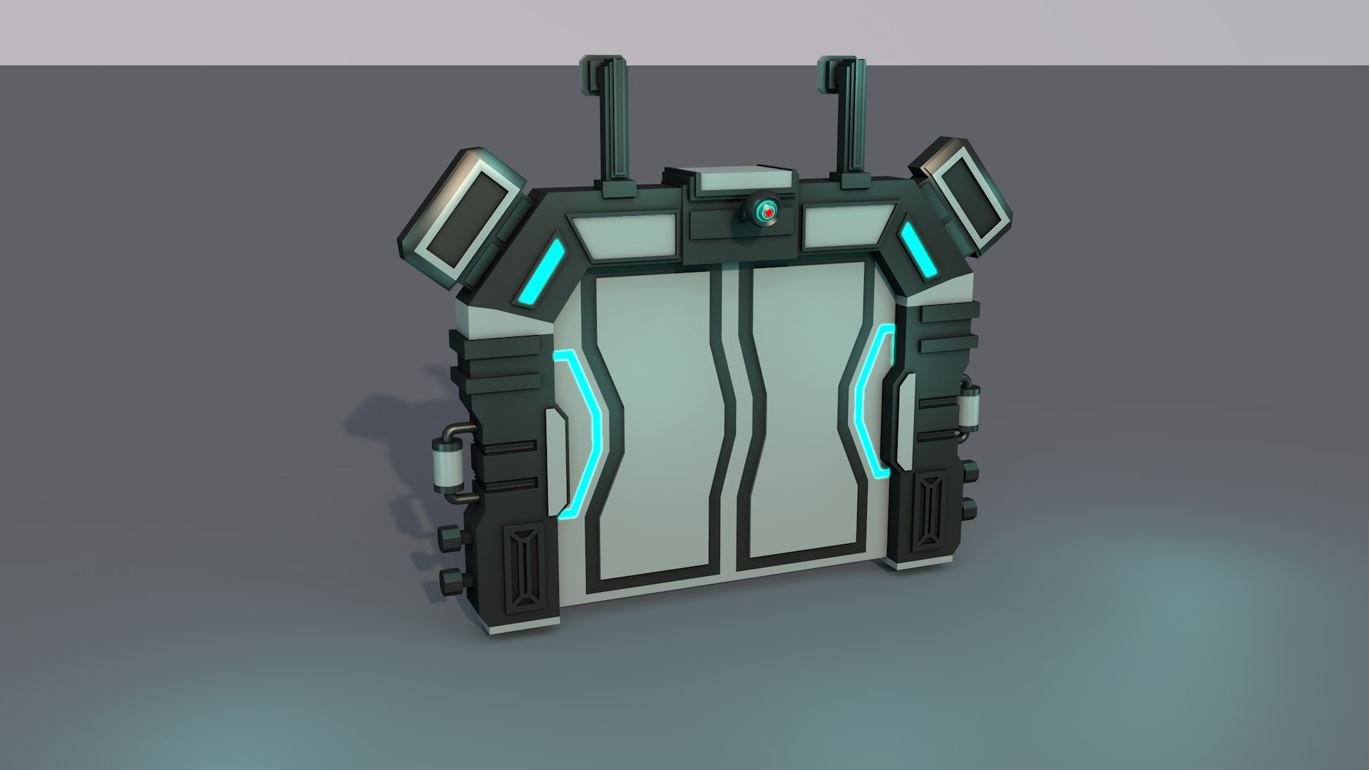 3D Sci Fi Door Model - TurboSquid 2379160