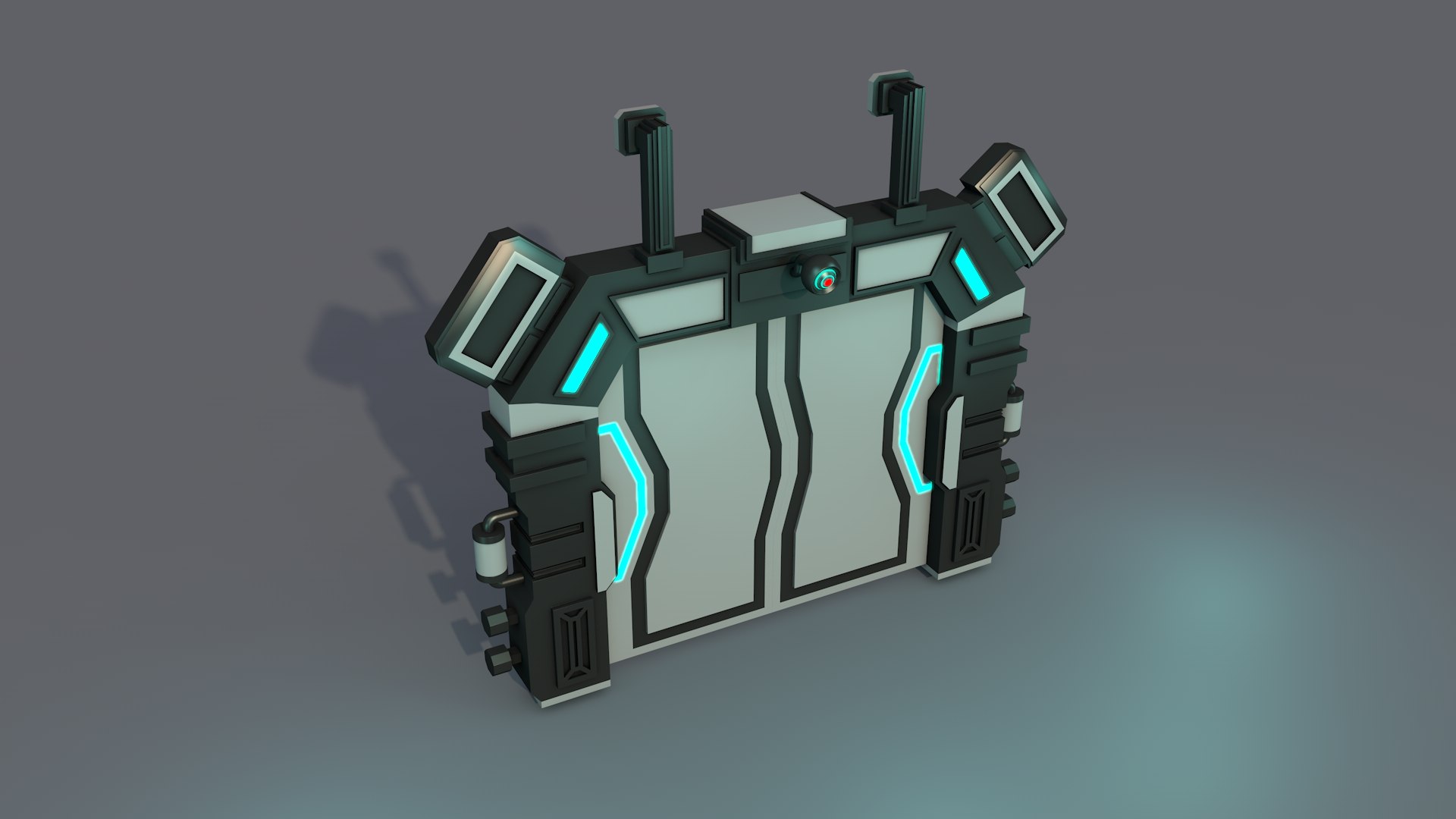 3D Sci Fi Door Model - TurboSquid 2379160