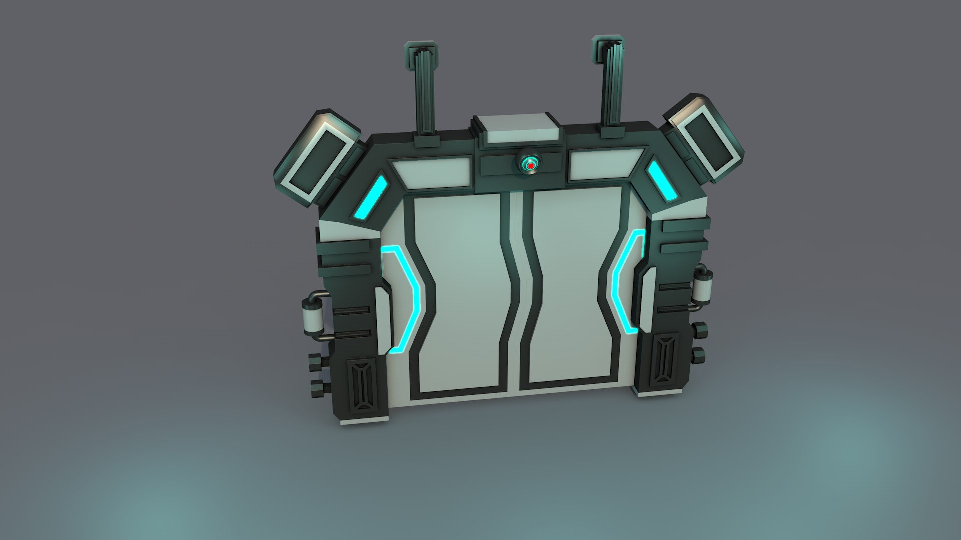 3D Sci Fi Door Model - TurboSquid 2379160