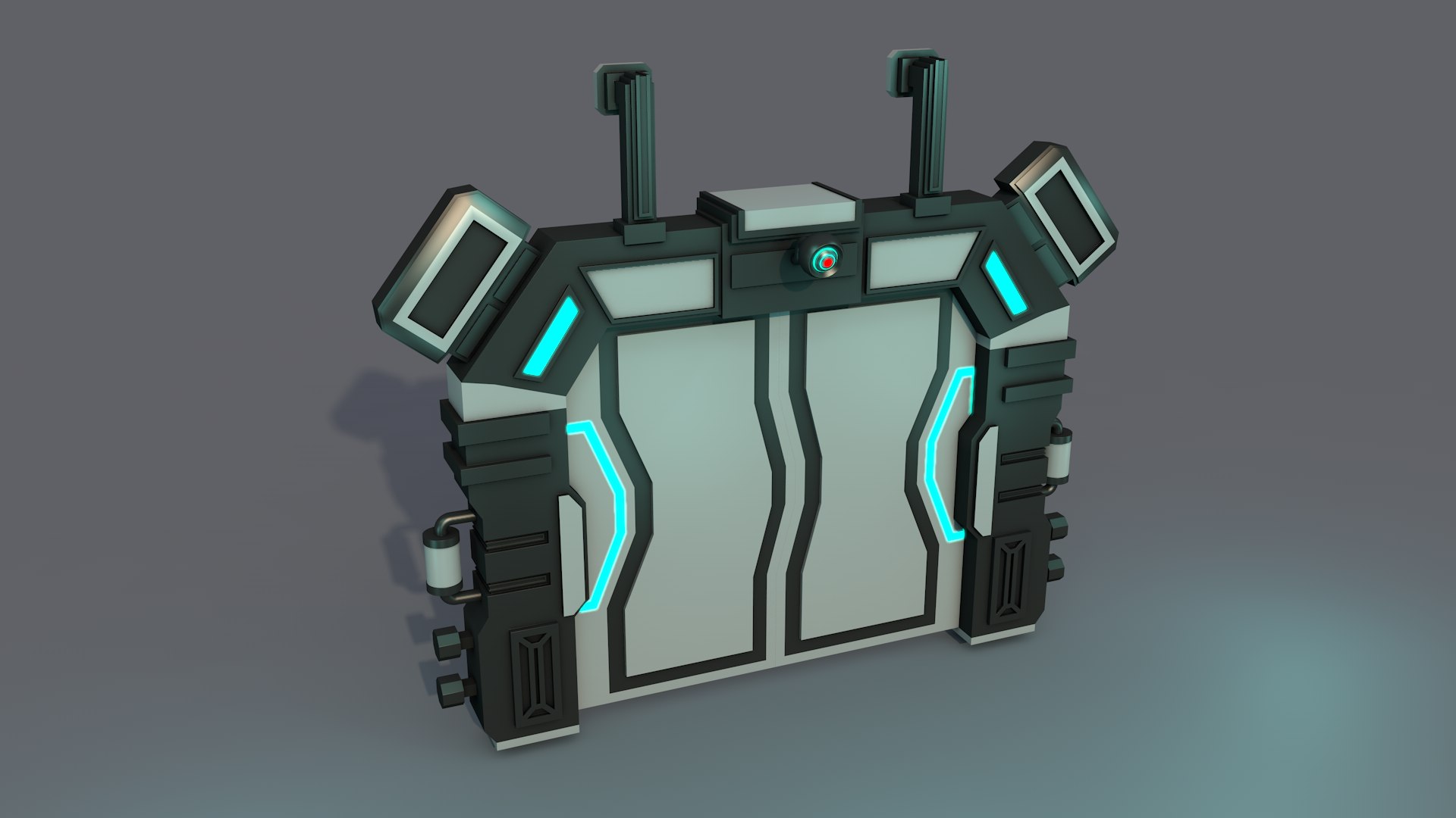 3D Sci Fi Door Model - TurboSquid 2379160