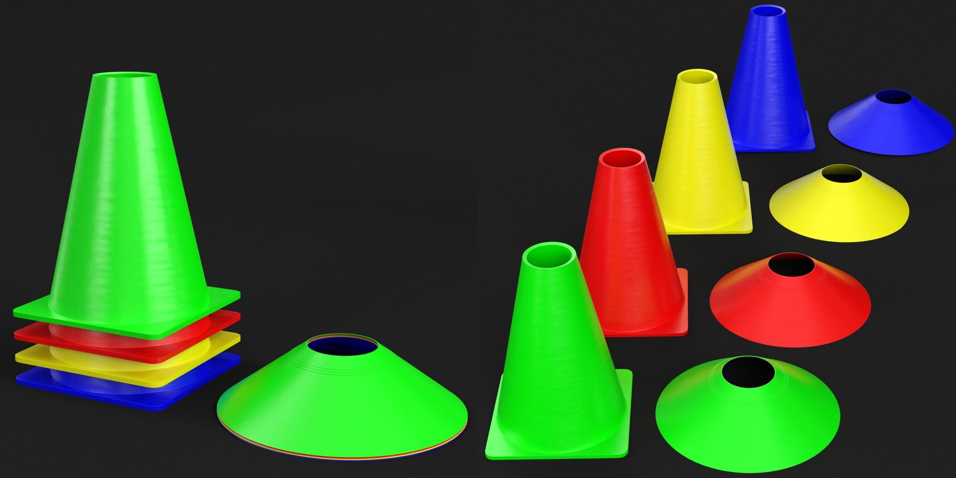 3D Soccer Cones Model - TurboSquid 2200141