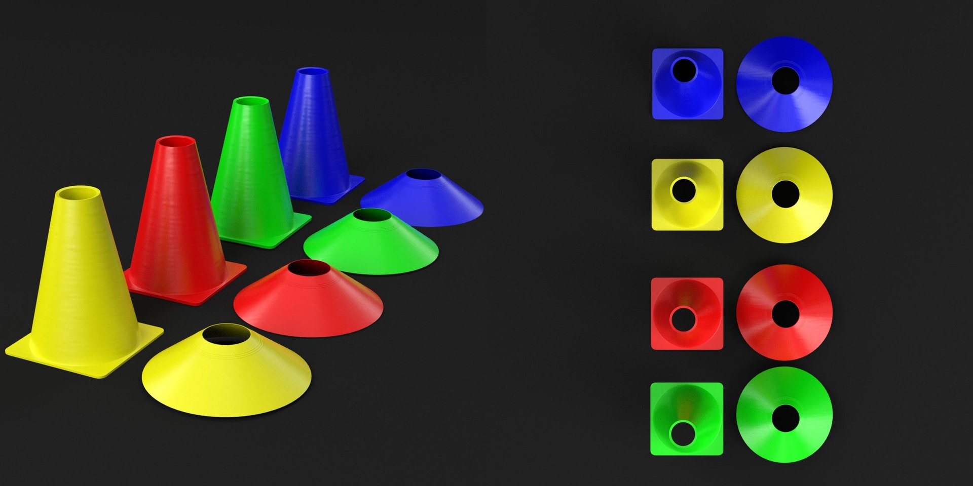 3D Soccer Cones Model - TurboSquid 2200141