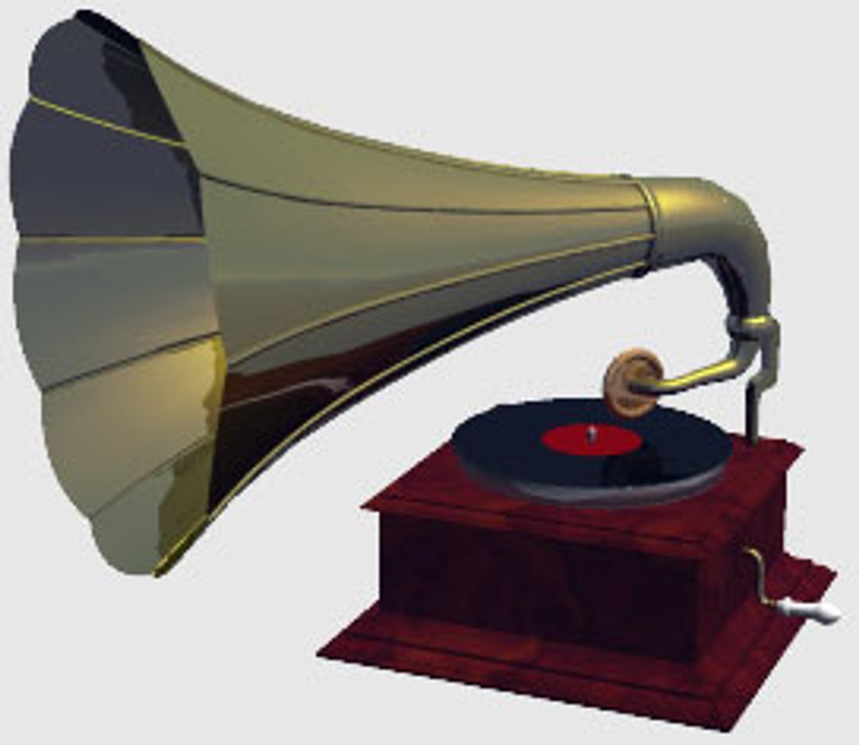 Antique Record Player 3d Model