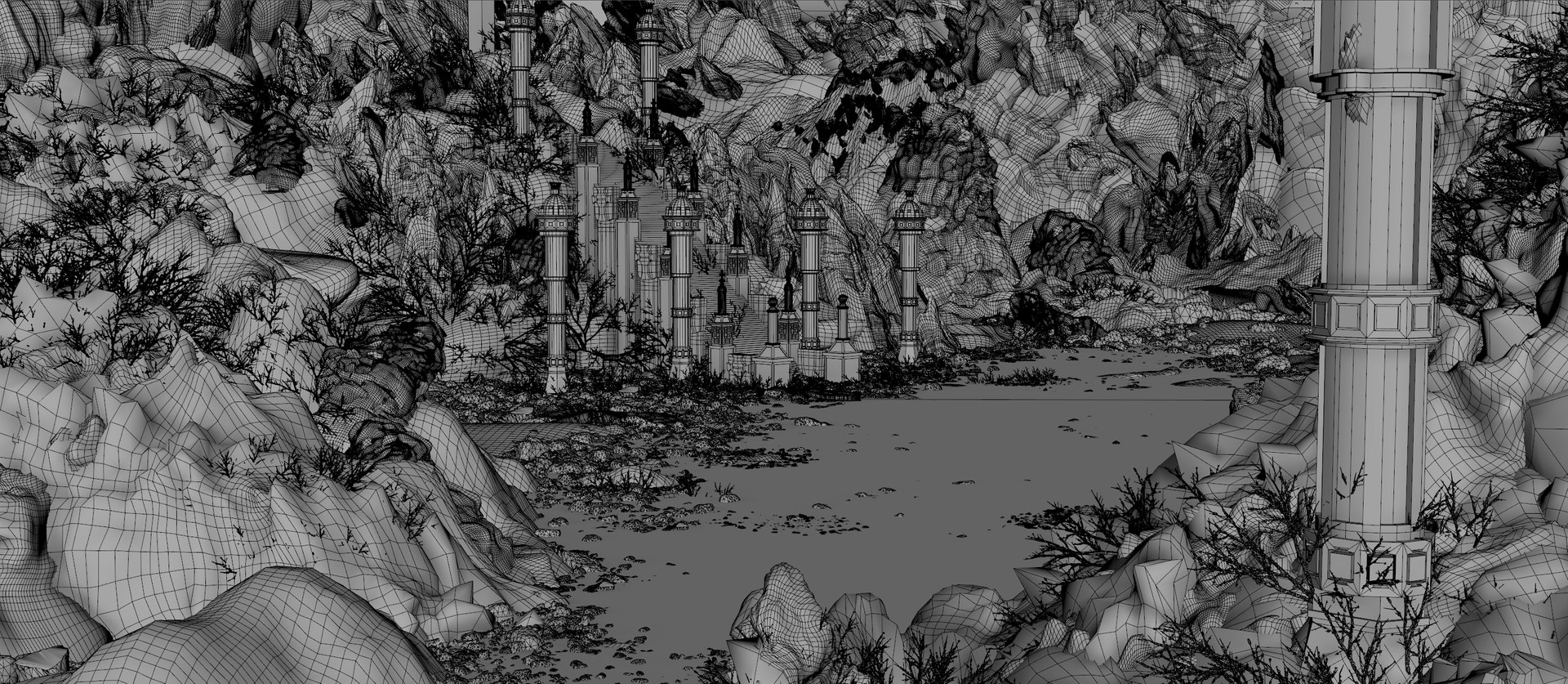 3D Model Winter Sword Temple Environment - TurboSquid 2014283