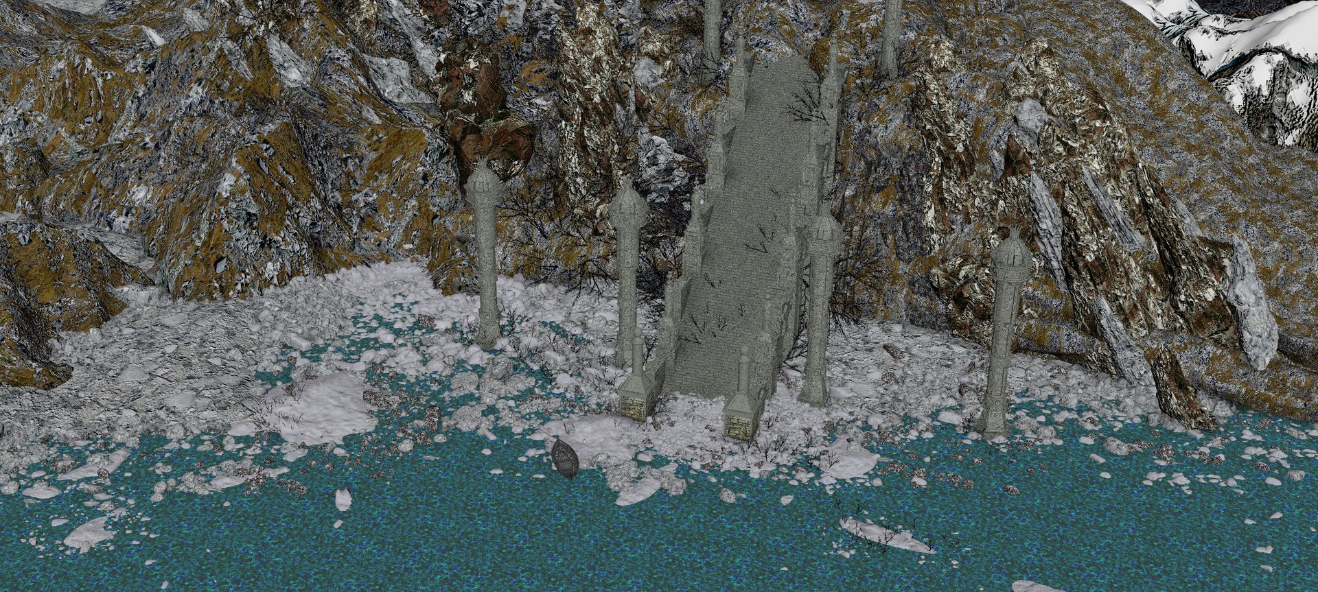 3D Model Winter Sword Temple Environment - TurboSquid 2014283