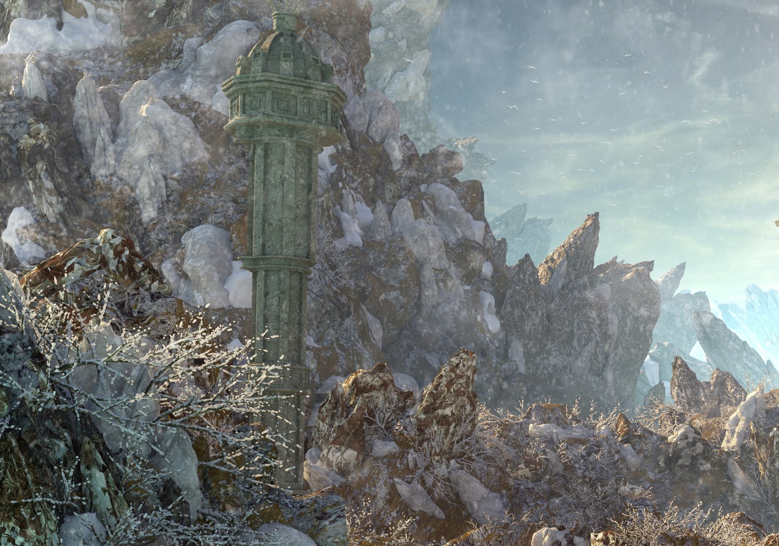3D Model Winter Sword Temple Environment - TurboSquid 2014283