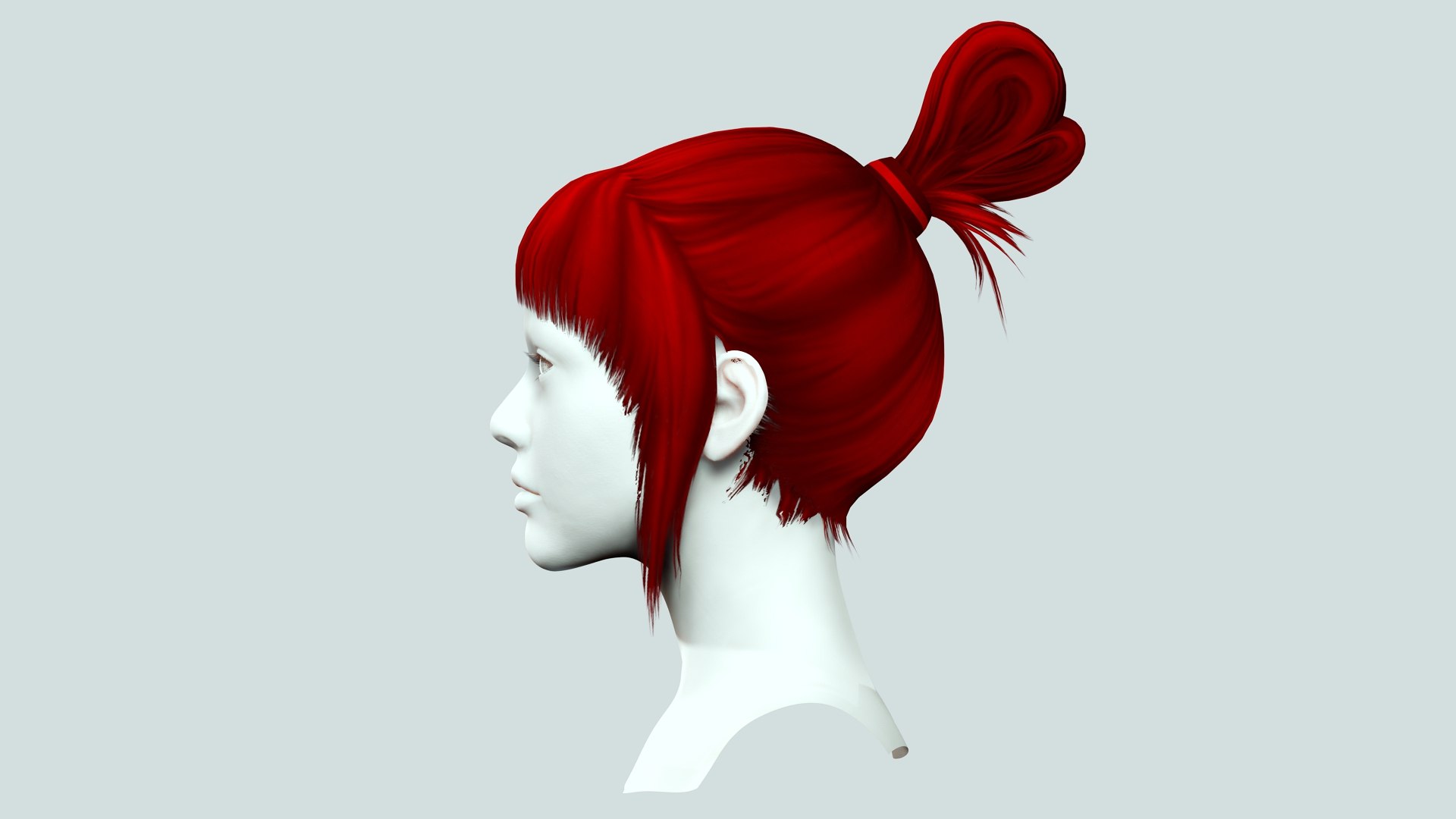 3D Female Hair - Bun Style Low-poly Model - TurboSquid 2225880