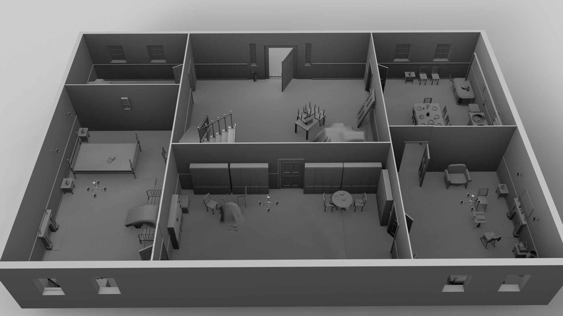 Room Frames Mirror 3d 3ds