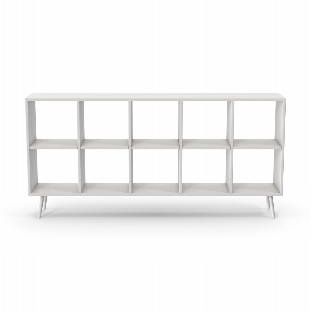 3D White Shelves Model - TurboSquid 2100566