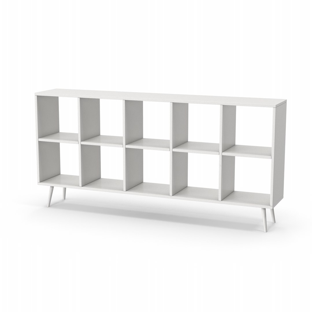 3D White Shelves Model - TurboSquid 2100566