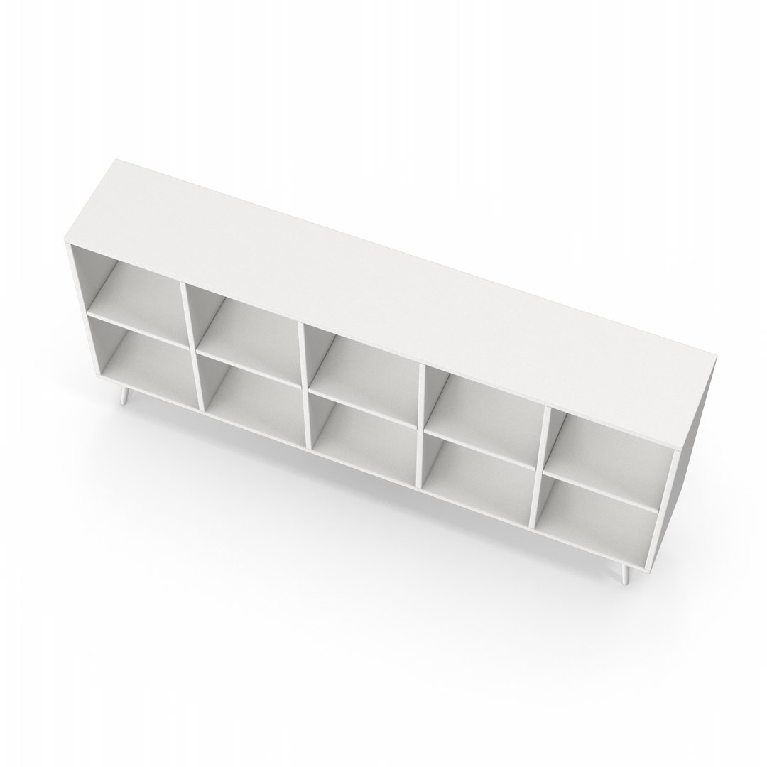 3D White Shelves Model - TurboSquid 2100566