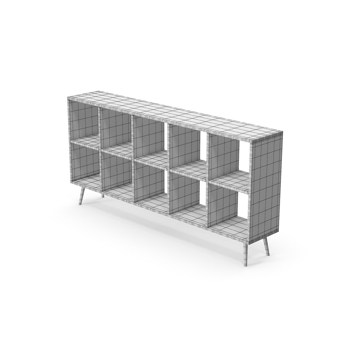 3D White Shelves Model - TurboSquid 2100566