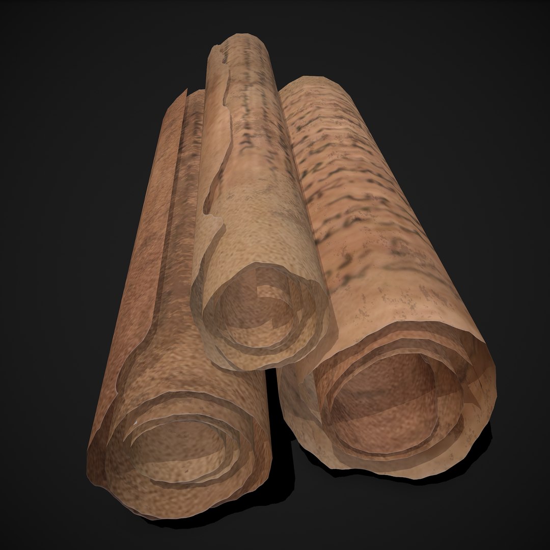 3D Scrolls Three Faded - TurboSquid 1731648