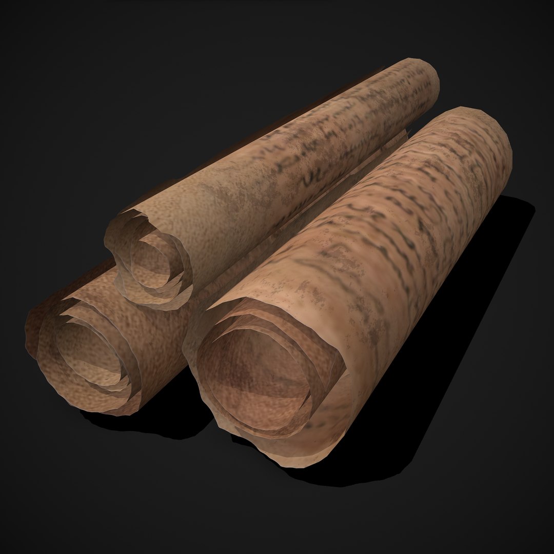 3D Scrolls Three Faded - TurboSquid 1731648