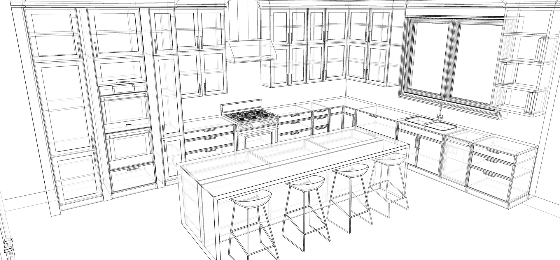 Kitchen Cabinets 3d Model