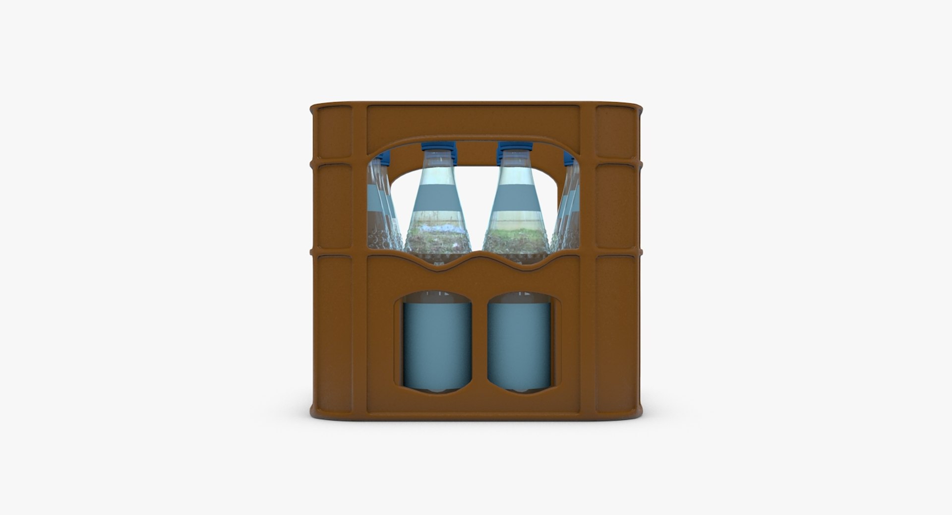 C4d Mineral Water Crate Bottles