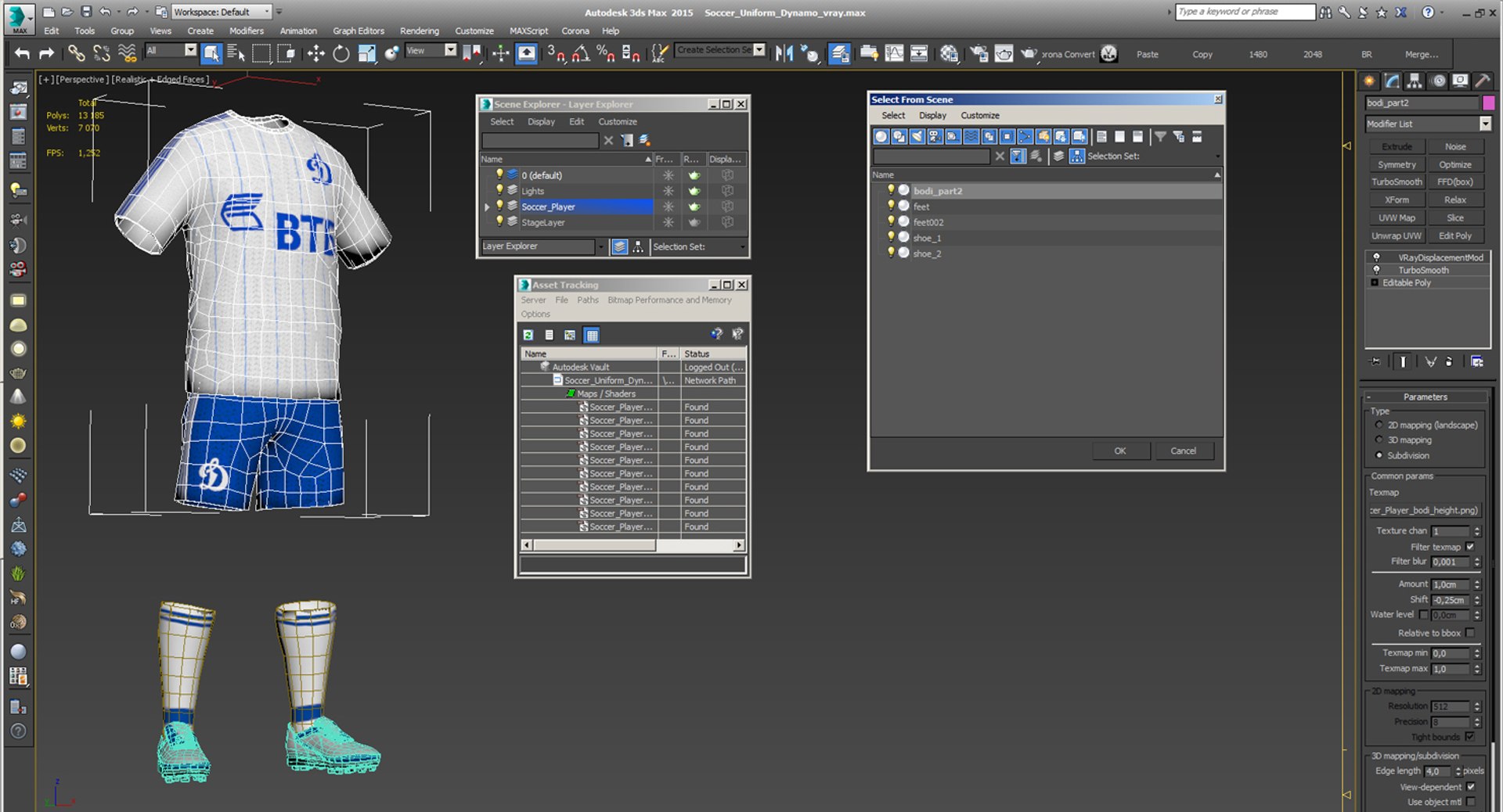 3D soccer uniform dynamo - TurboSquid 1304817