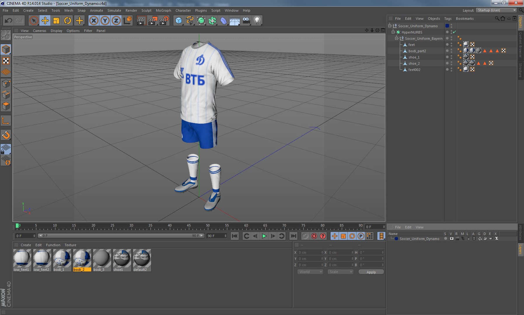 3D soccer uniform dynamo - TurboSquid 1304817