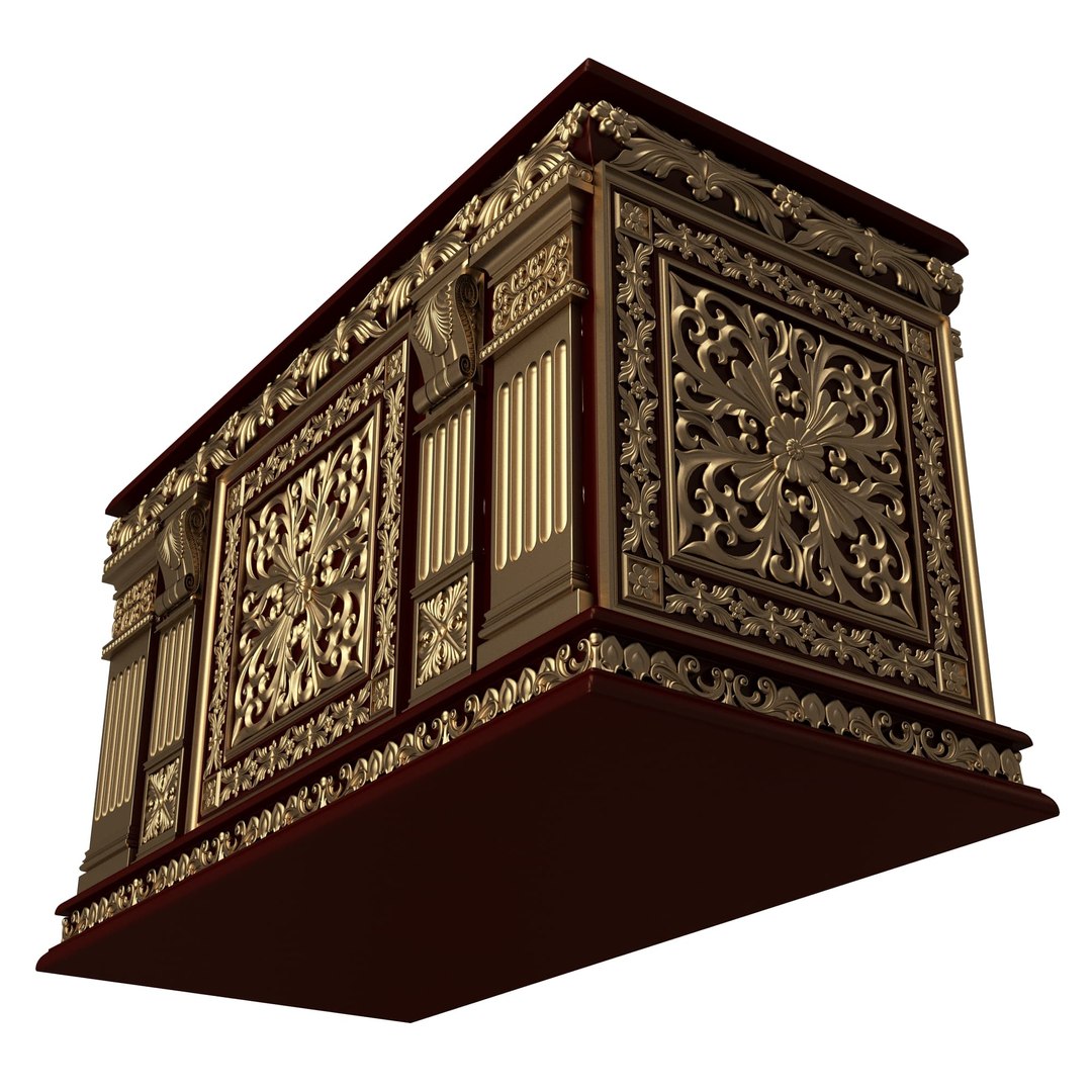 3D Chest 01 Red Model - TurboSquid 2242545