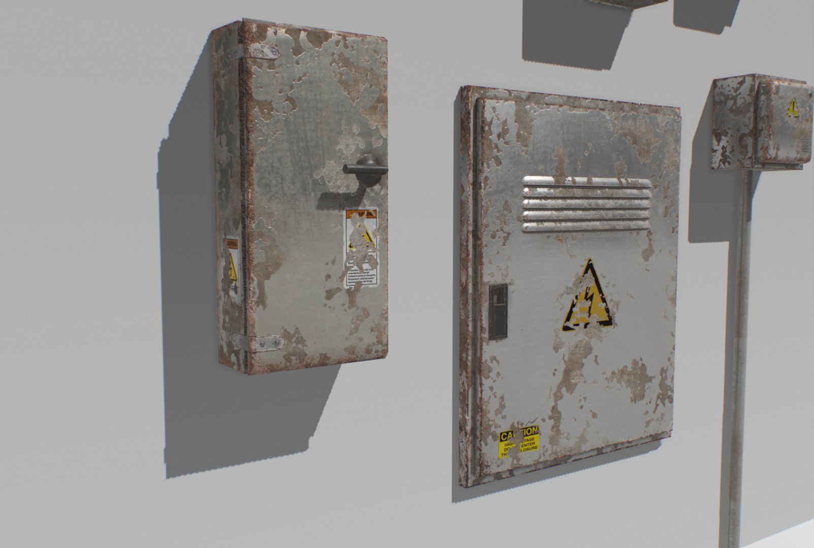 Pack old electrical boxes 3D - TurboSquid 1593229