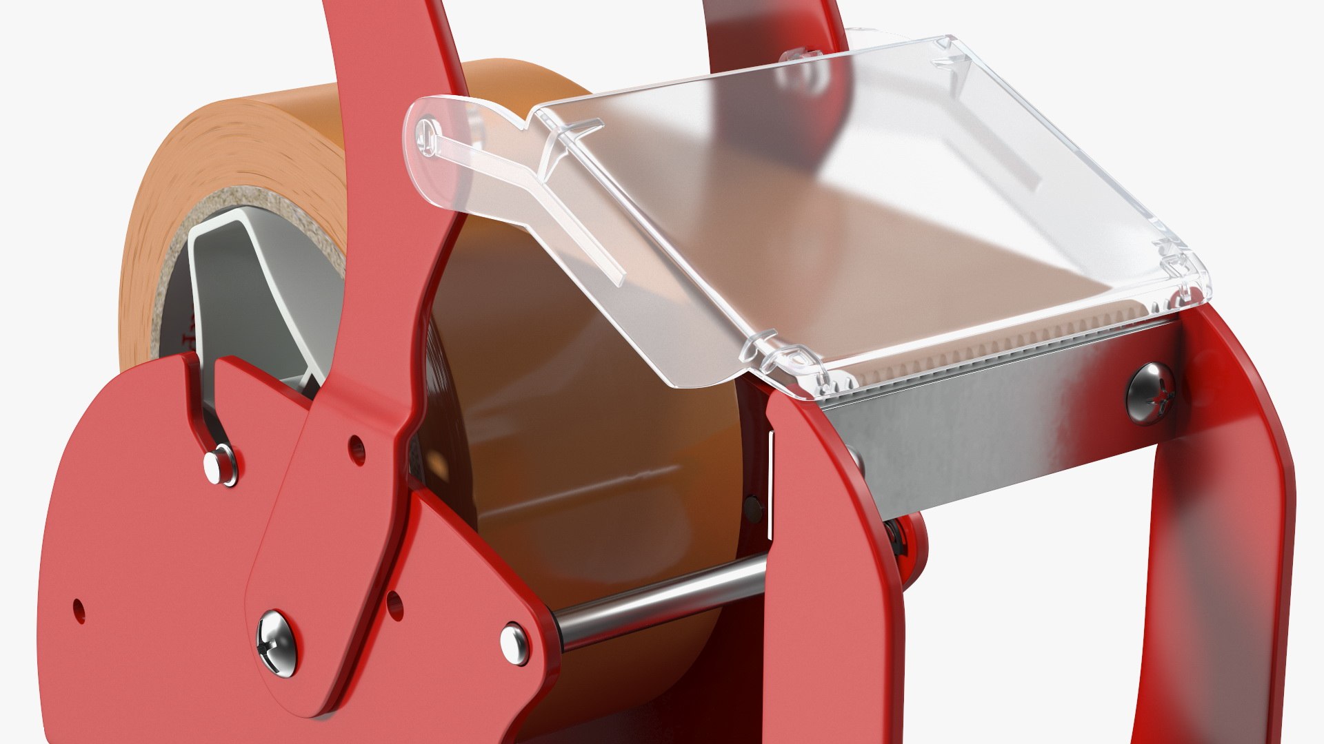 3D model Benchtop Tape Dispenser with Safety Guard Brown - TurboSquid ...